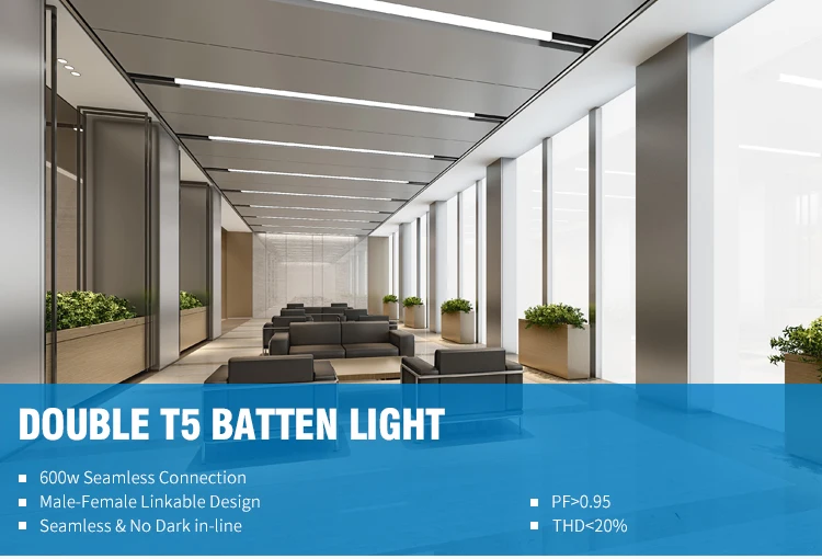 Cct Adjustable Barrina Led Batten Light 2Ft, T5 1100Lm 10W 6500K Smooth ...