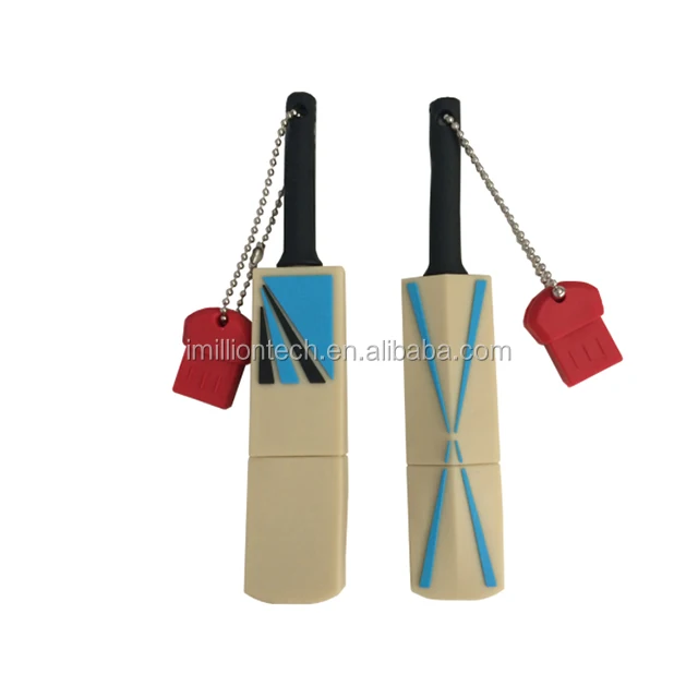 Cricket Bat Shape USB 2.0 Flash Drive - Popular & Stylish