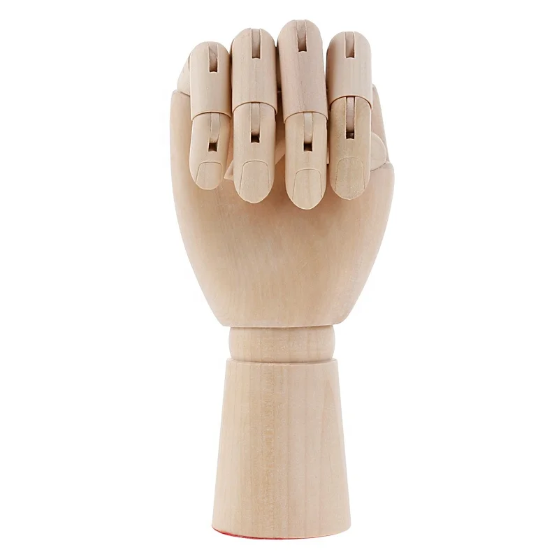 12 Inch Articulated Wooden Hand for Artists - Paint & Sketch