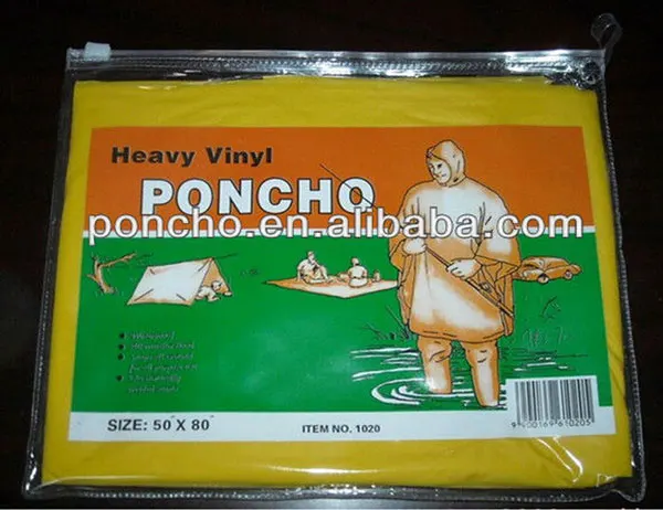 Vinyl Fisherman Rain Coat LOGO PVC Poncho for Adults & Kids