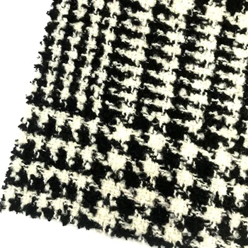 Plover Case Black And White Two-tone Woven Jacquard Fabric For Garment ...