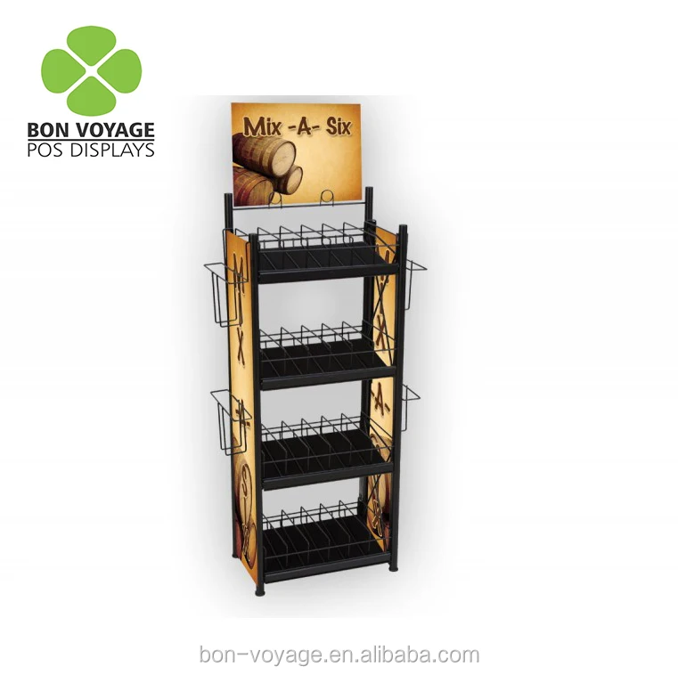 Mobile Metal Fruit Display Rack 6 Carriers With Wheels For Supermarket ...