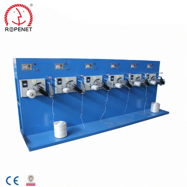 rope spool winding machine/6 head spool winder/baler twine winder ...