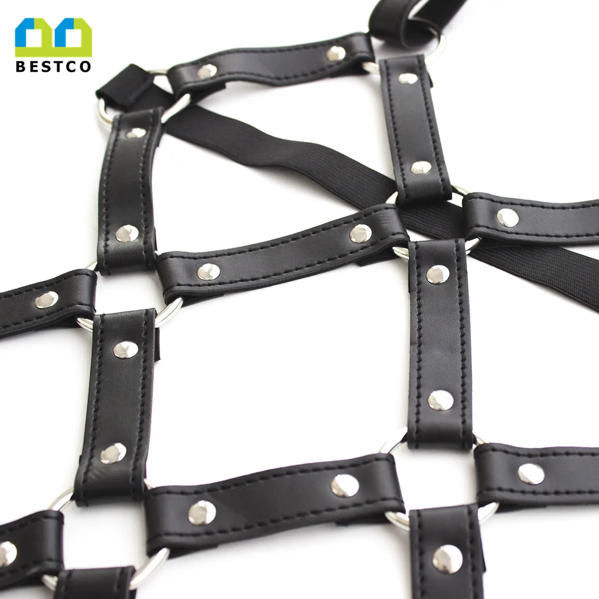 Leather Bondage Clothes Black Latex Bondag Suits Cervical Collar Cuff ...