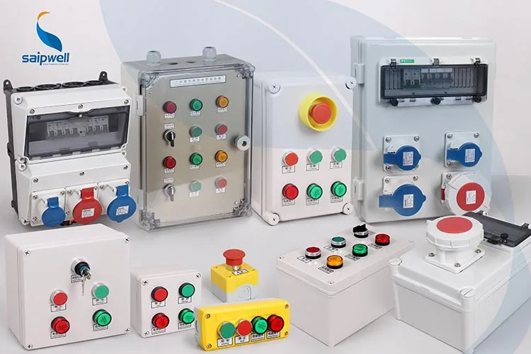 5 Way Push Button Switch Box with Lock LED Light Control Box