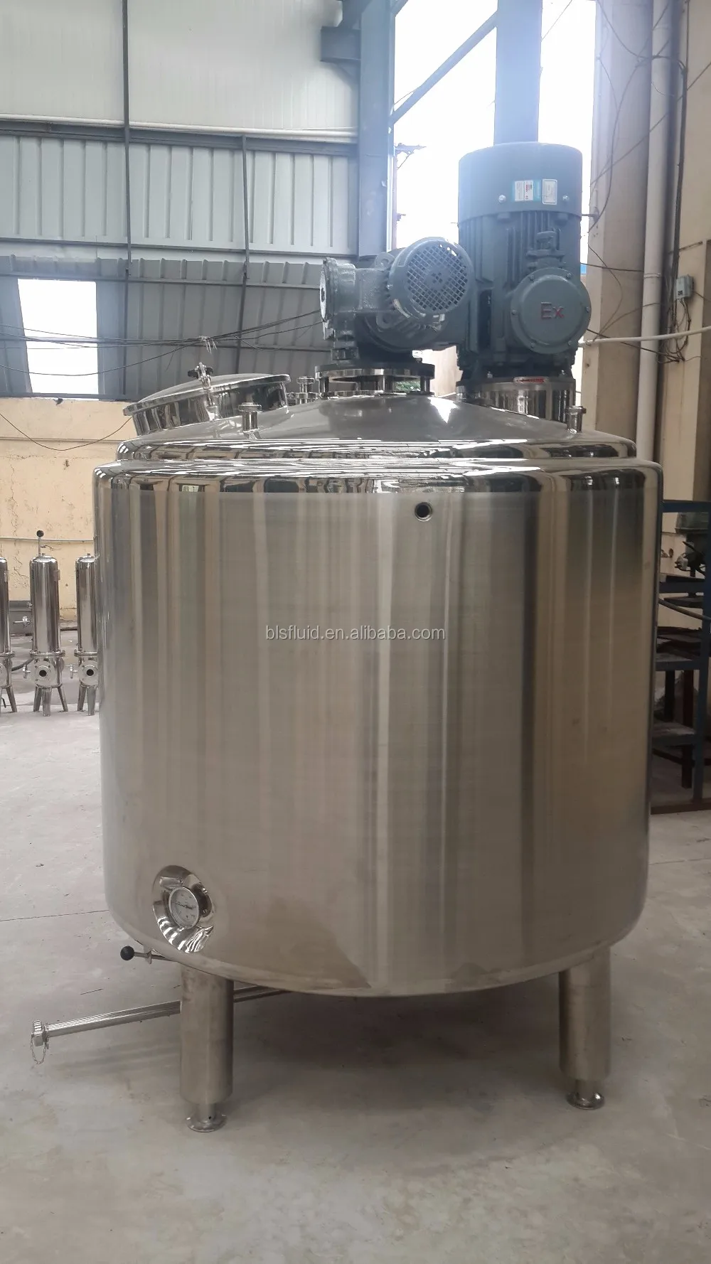 Steel Industrial Cooling Jacket Milk Churning Machine