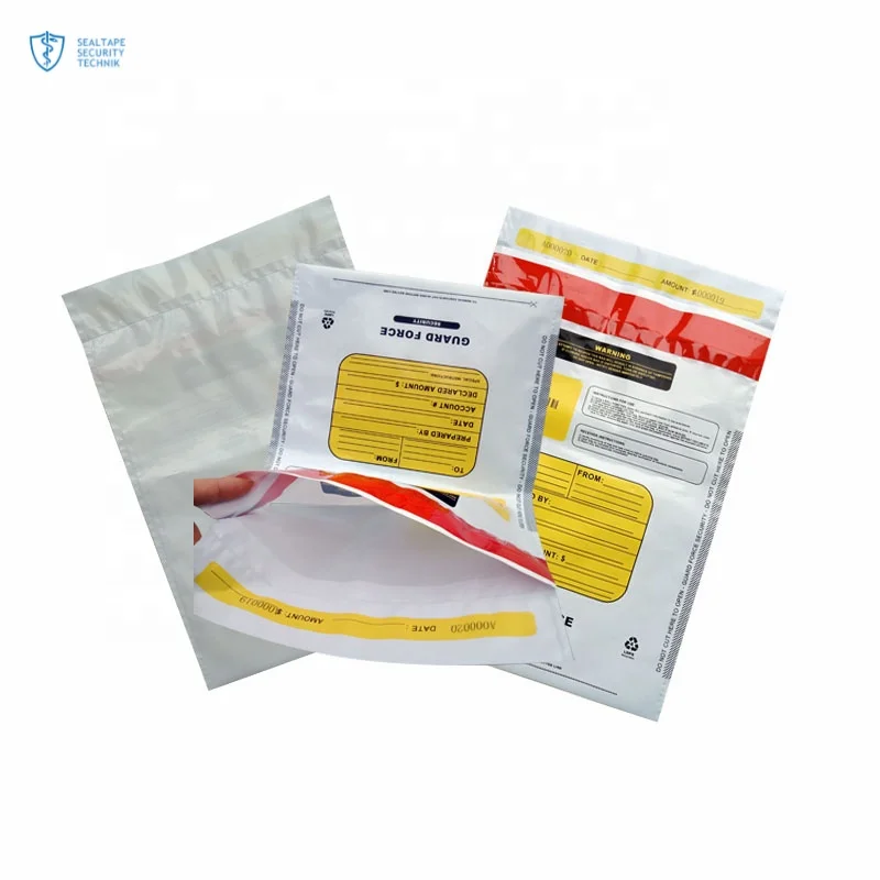 Custom LOGO Temper Evident Security Mail Bag Bags for Cash Money