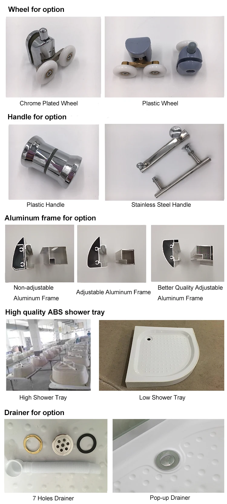 Diamond Hexagon Shaped Tempered Glass Shower Enclosure