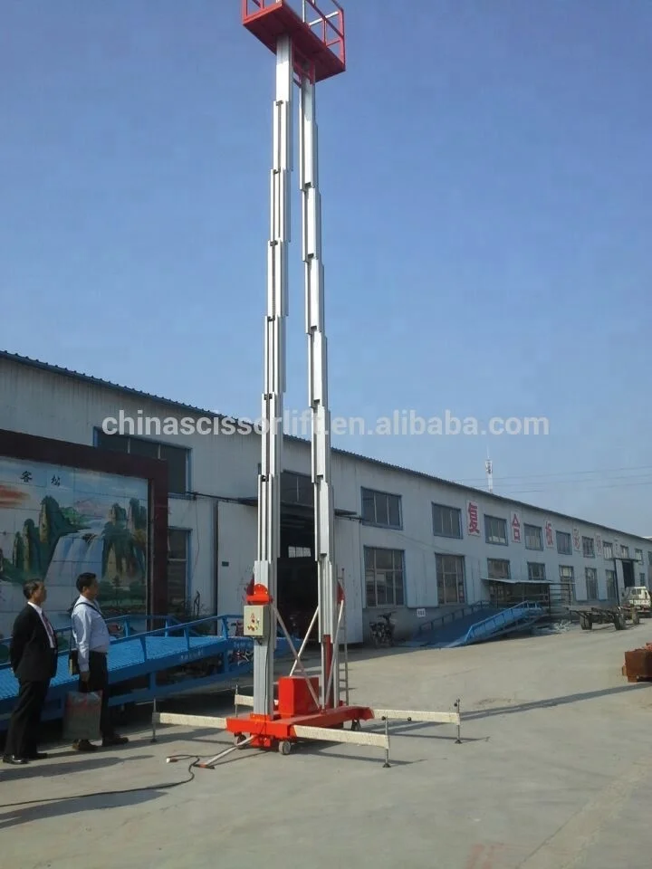 Hydraulic Power Double Ladder Aluminum Lift - 300kg Capacity