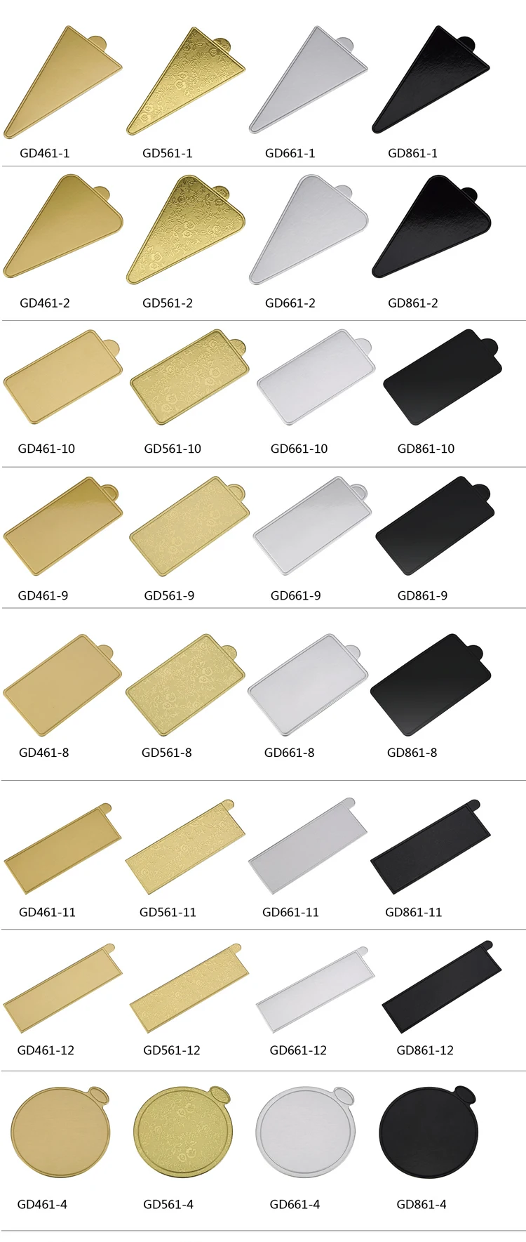 Gold,Sliver,Black Color Cake Base Circle Round Paper Color,Cardboard ...