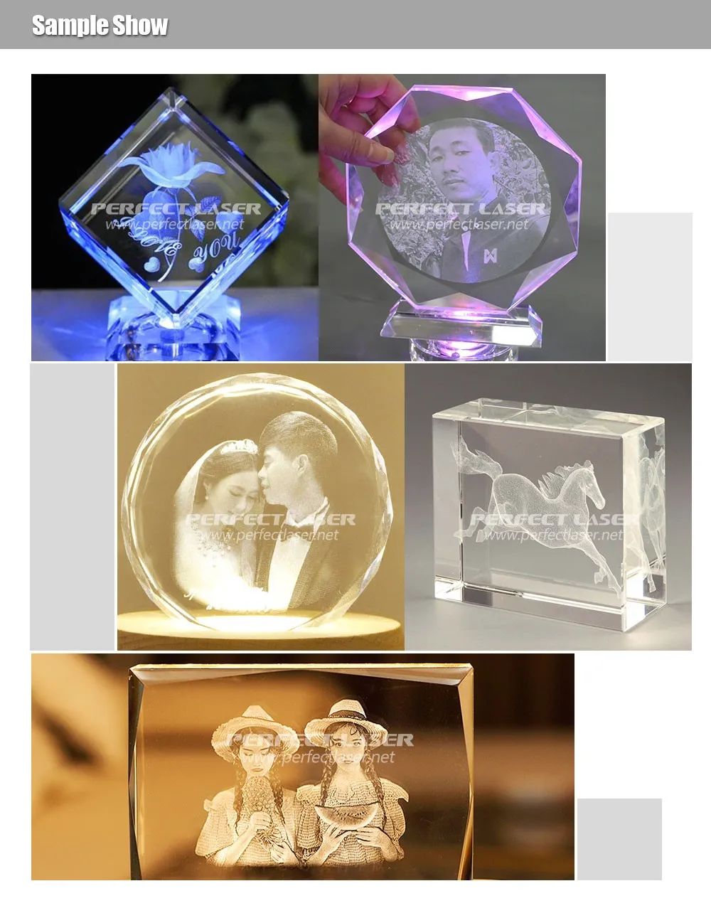 Perfect Laser 3d Laser Photo Crystal Glass Engraving Machine Big ...