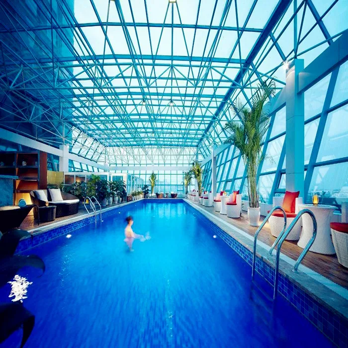 Steel Structure Swimming Pool Truss With Roof for Pool Cover| Alibaba.com