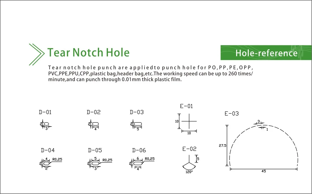Pneumatic Tear Notch Hole Puncher for Plastic Bag - CRJ Puncher