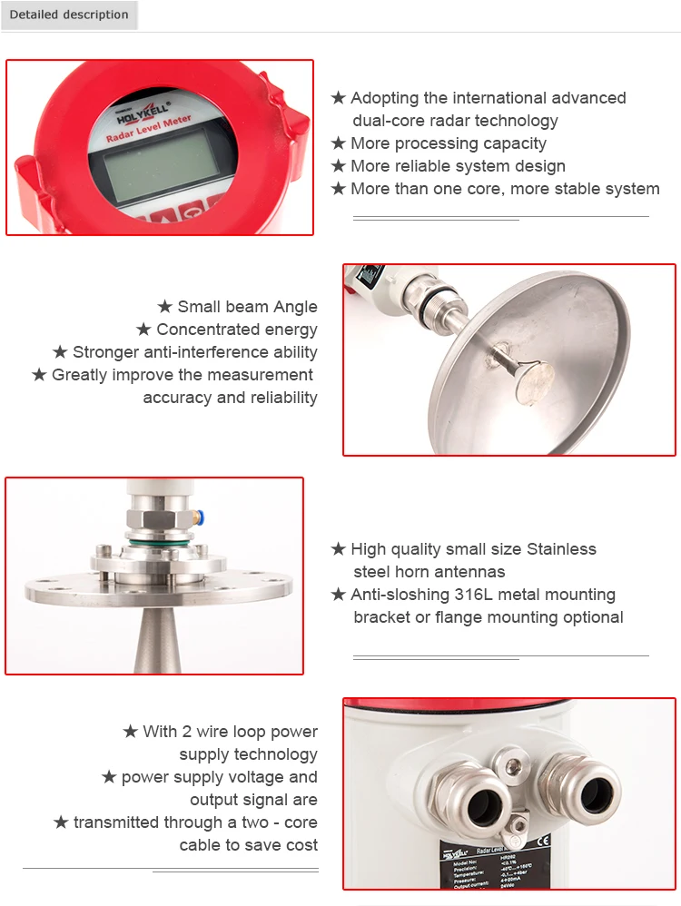 Holykell Factory Radar Intelligent Grain Silo Level Indicators Sensors ...