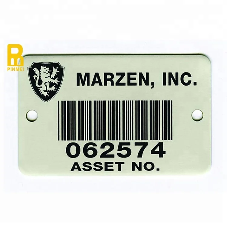 Customized Stainless Steel Printed Metal Nameplate QR Code Name Plate ...