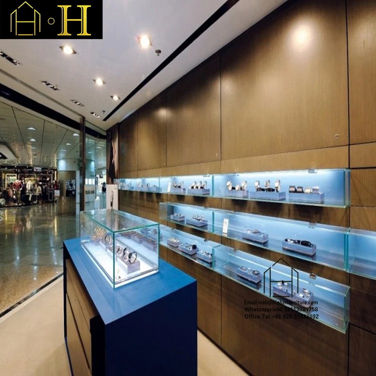 Customized Watch Display Counter Glass Display Counter Retail Store ...