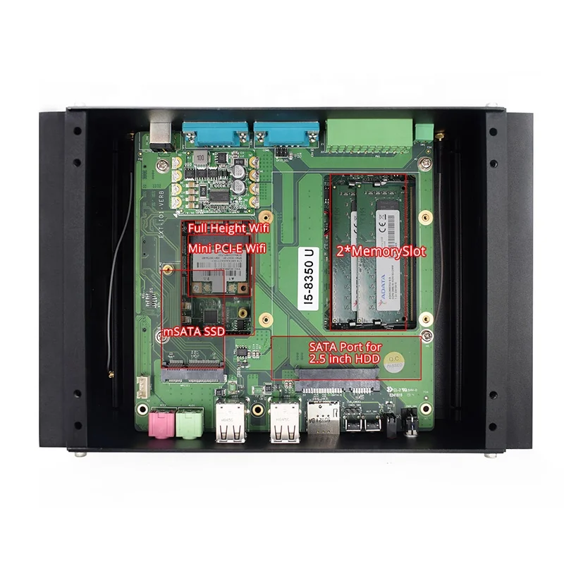 2 Intel Nuc RS485 GPIO Sim Card Slot Industrial Desktop Computer Intel ...
