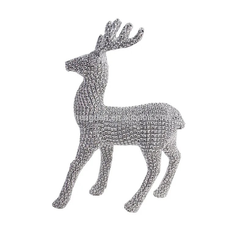 Outdoor Giant Plastic Glitter Reindeer Christmas Decorations Reindeer ...