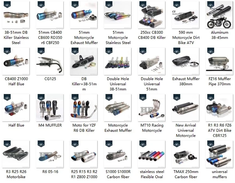 Universal Steel Exhaust Systems Part Motorcycle Exhaust Muffler Pipe ...