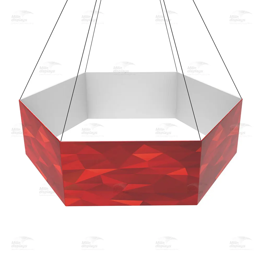 Round Circle Fabric Hanging Banner Sign Suspended Ceiling For Trade ...