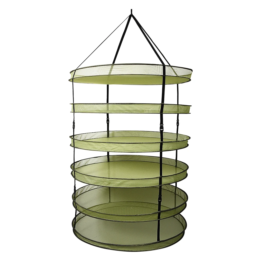 6 Layers Collapsible Mesh Hydroponic Herb Drying Rack Dry Net - Buy ...