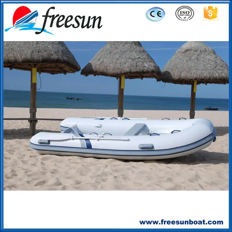12.8ft 5 People RIB390 Deep V Fiberglass Hull PVC/Hypalon Tube Fishing ...