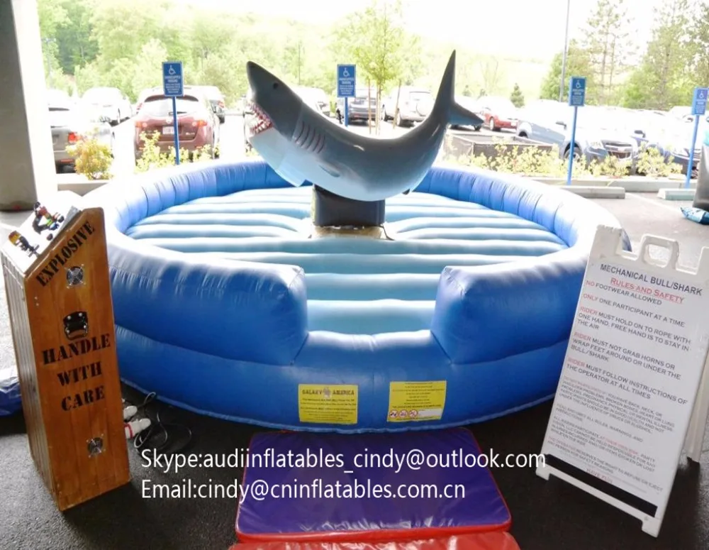 Giant Inflatable Rodeo Shark,Inflatable Mechanical Riding Shark with a ...