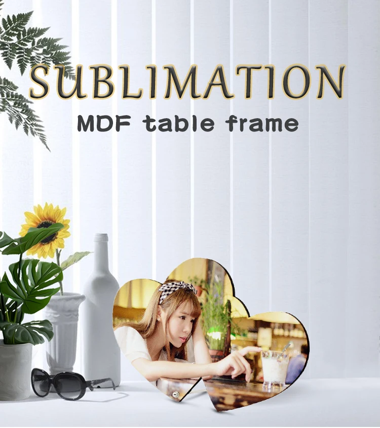 Valentine's Day Gift - Sublimation Board MDF Frame Heart Shaped