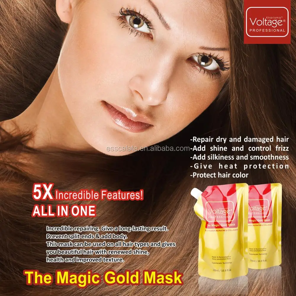 The Gold Hair Mask For Hair Repairing 500ml Keratin And Collagen Deep ...