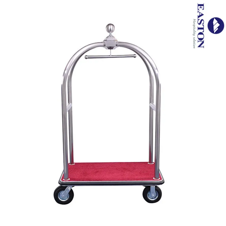 Stainless Steel Bellman Hotel Luggage Carts - Durable & Stylish
