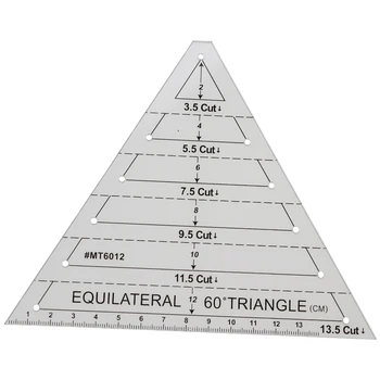 Transparent Sewing 60 Degree Equilateral Triangle Ruler For Patchwork# ...