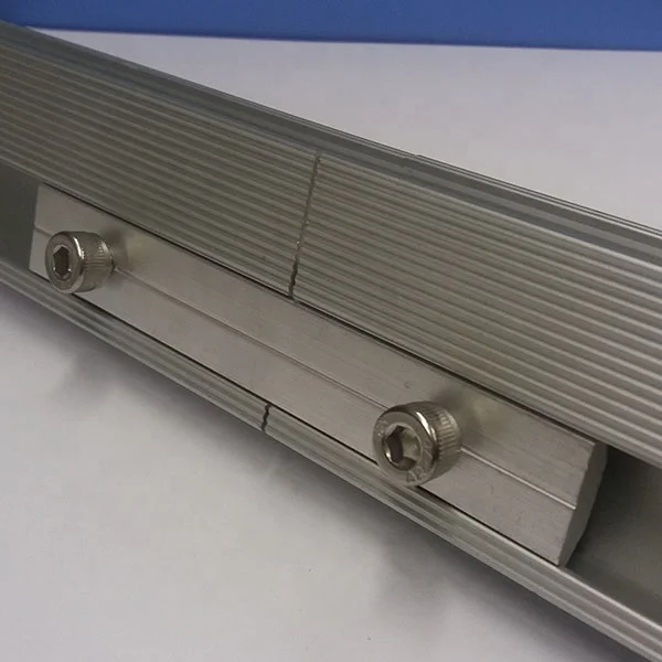 Pv Solar Panel Mounting System Aluminum Rail Connector Splice Racking ...