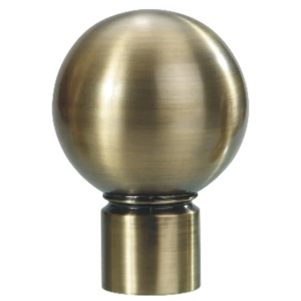 28h077 Best Selling Antique Ball Curtain Rod End Caps Ball Shape ...