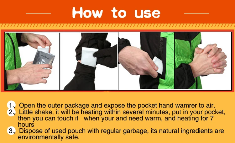 Ce Iso Msds Air Activated Instant Hot Hands Pocket Heat Packs Self ...