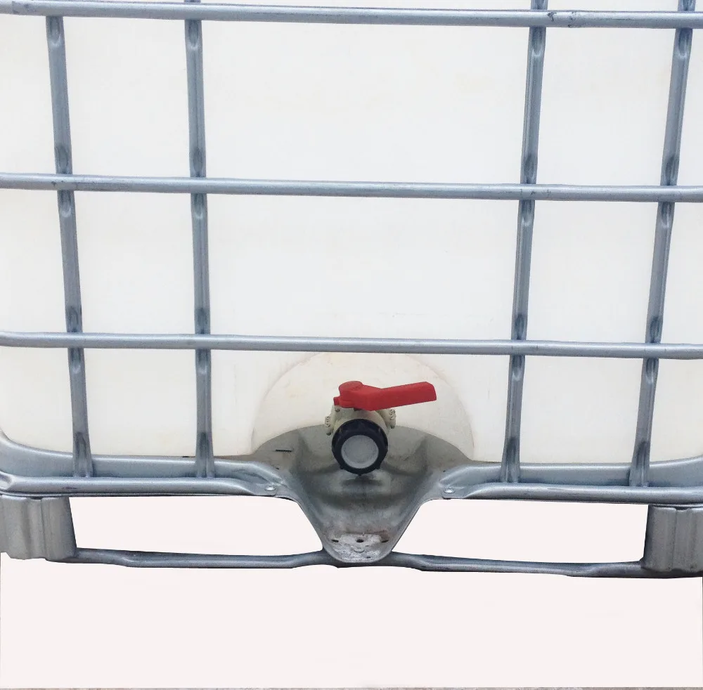 1000L Chemical Plastic IBC Tank Metal Frame Water Tank 100% PE Material ...