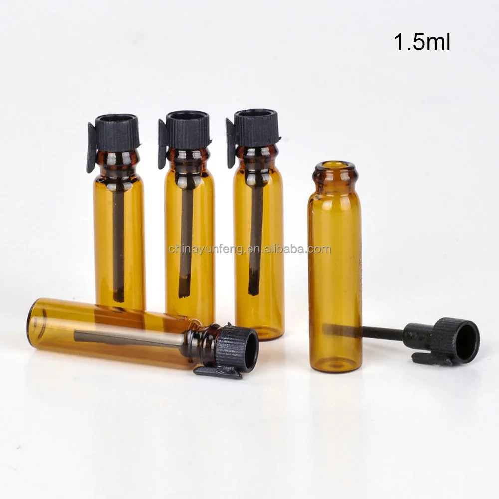 Amber Tester Tubes Glass 1 Ml 2ml Perfume Sample Vial Bottle With ...