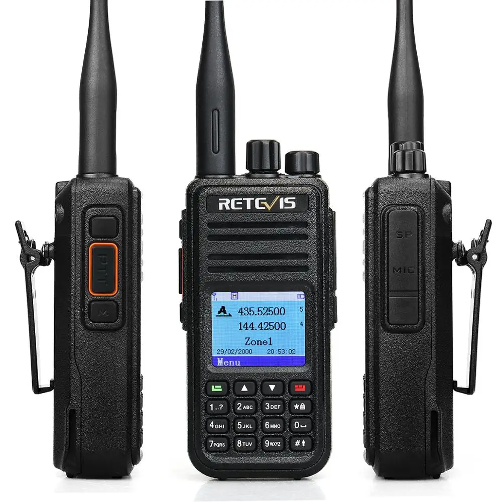 Retevis Rt3s Dual Band Uhf Vhf Dmr Digital Walkie Talkie Dcdm Tdma Two ...