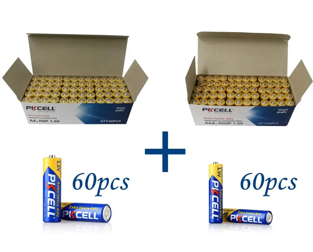 Heavy Duty Battery Pkcell 1.5v R03p Dry Battery 1.5v Aaa Aa For Remote ...