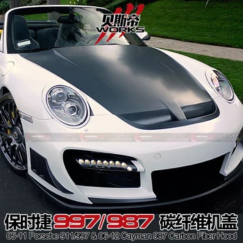 Carbon Fiber Bonnet For 05-11 Porsche 911 997 Cayman 987 Hood - Buy ...