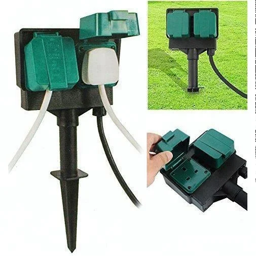 2 Way Garden Cable Extension - Outdoor Electrical Plugs