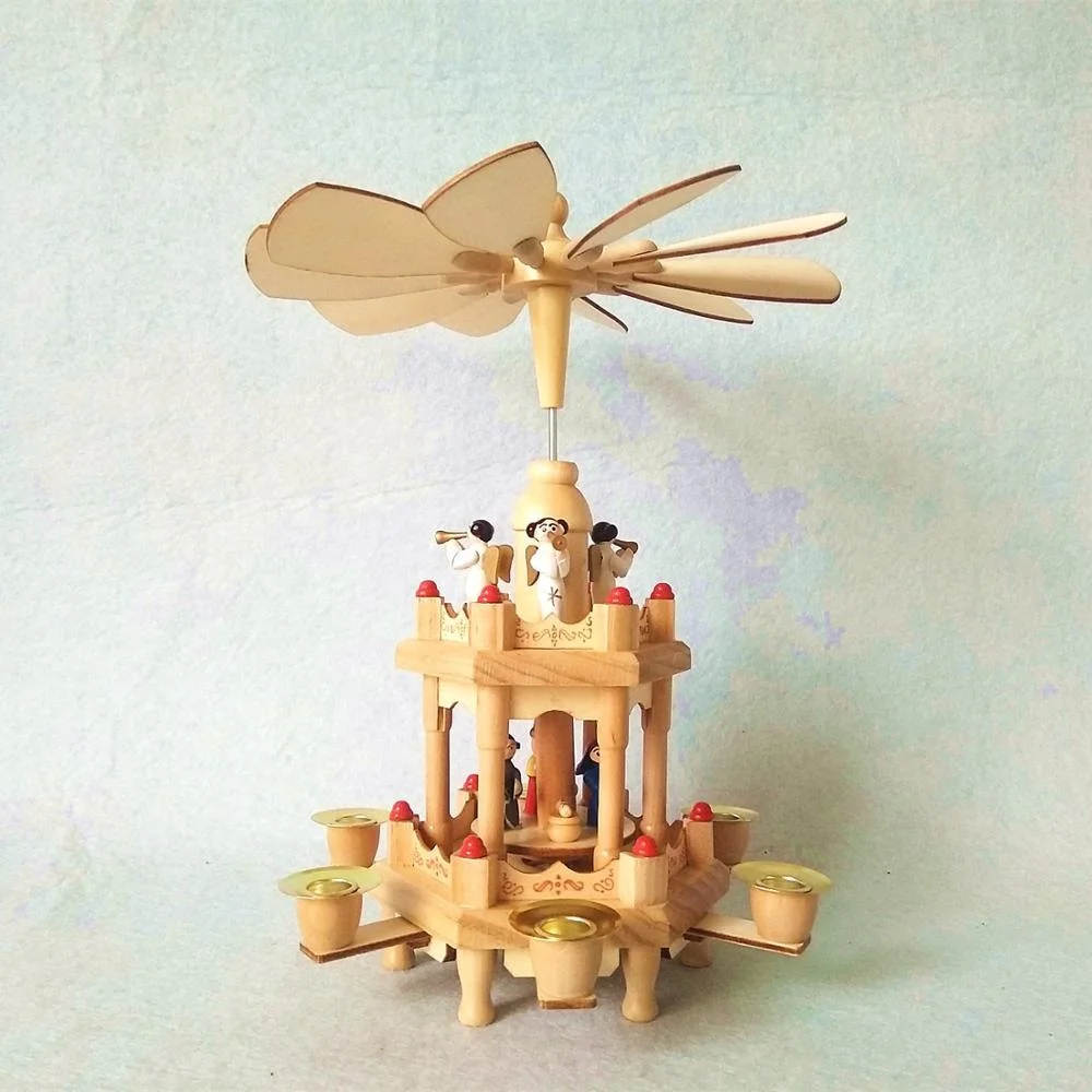 Small German Christmas Crafts Wooden Pyramide For Holiday Decoration ...