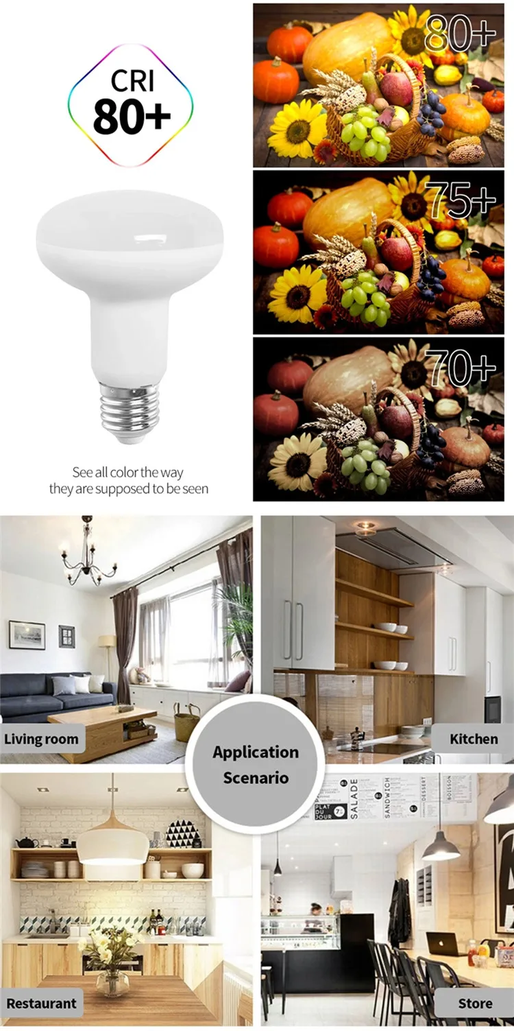 3w 5w 7w 9w 12w 15w R Shape Led Light Bulb R39 R50 R63 R80 R90 R95 Led ...