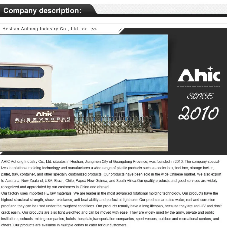 AHIC 55l Customized Logo Food Grade PE Long-Time Insulation Commercial ...