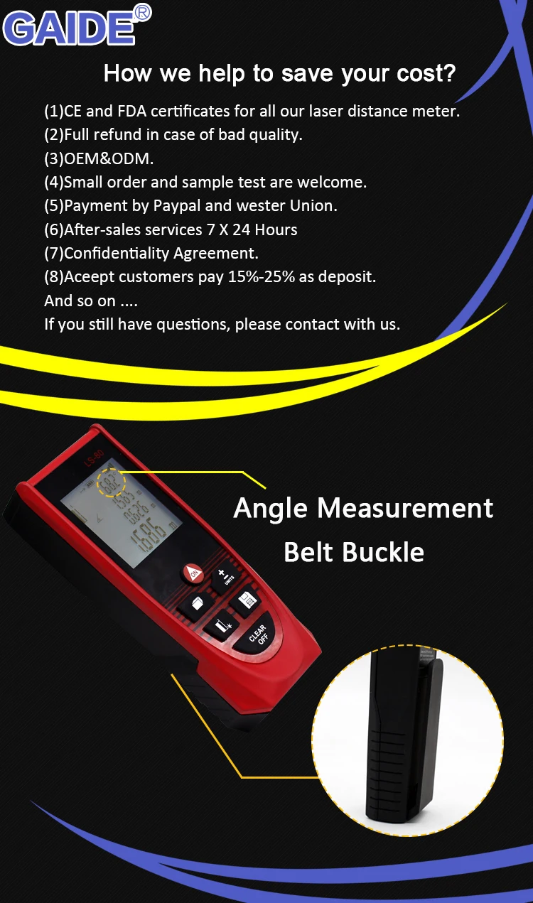 Hot Selling Custom Logo Digital 40m Distometer Laser Distance Meter ...