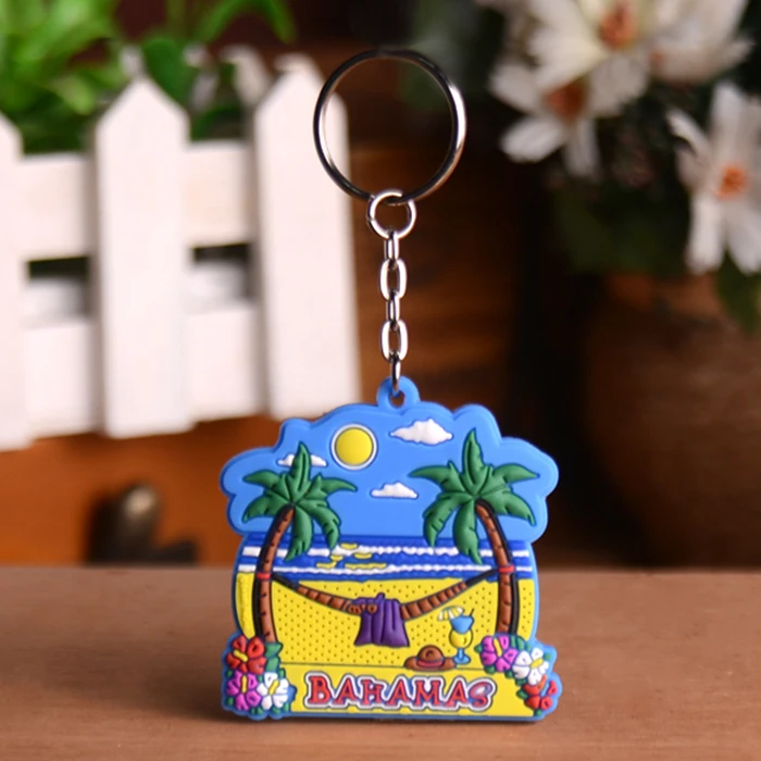 2018 Custom Personalized Popular Bahamas Souvenir PVC Key Ring ...
