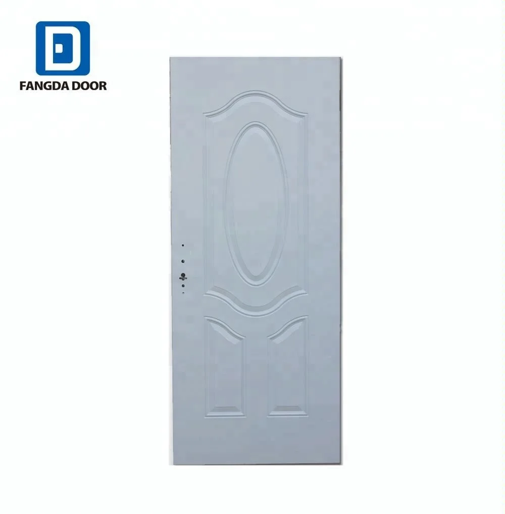 Fangda 36x80 Premium 6-Panel Primed Steel Front Door Slab