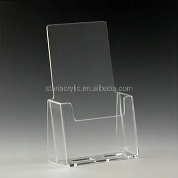 Single Pocket Acrylic Brochure Display Stand,4.5 X 7.25 X 2.5 Clear ...