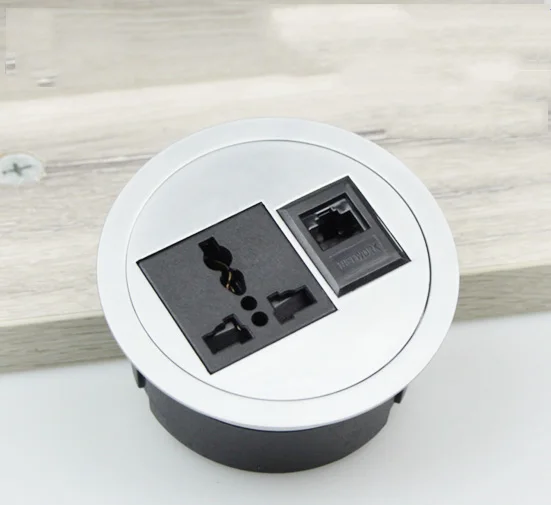 Hidden Office Meeting Desk Table Pop Up Power Sockets For Conference ...