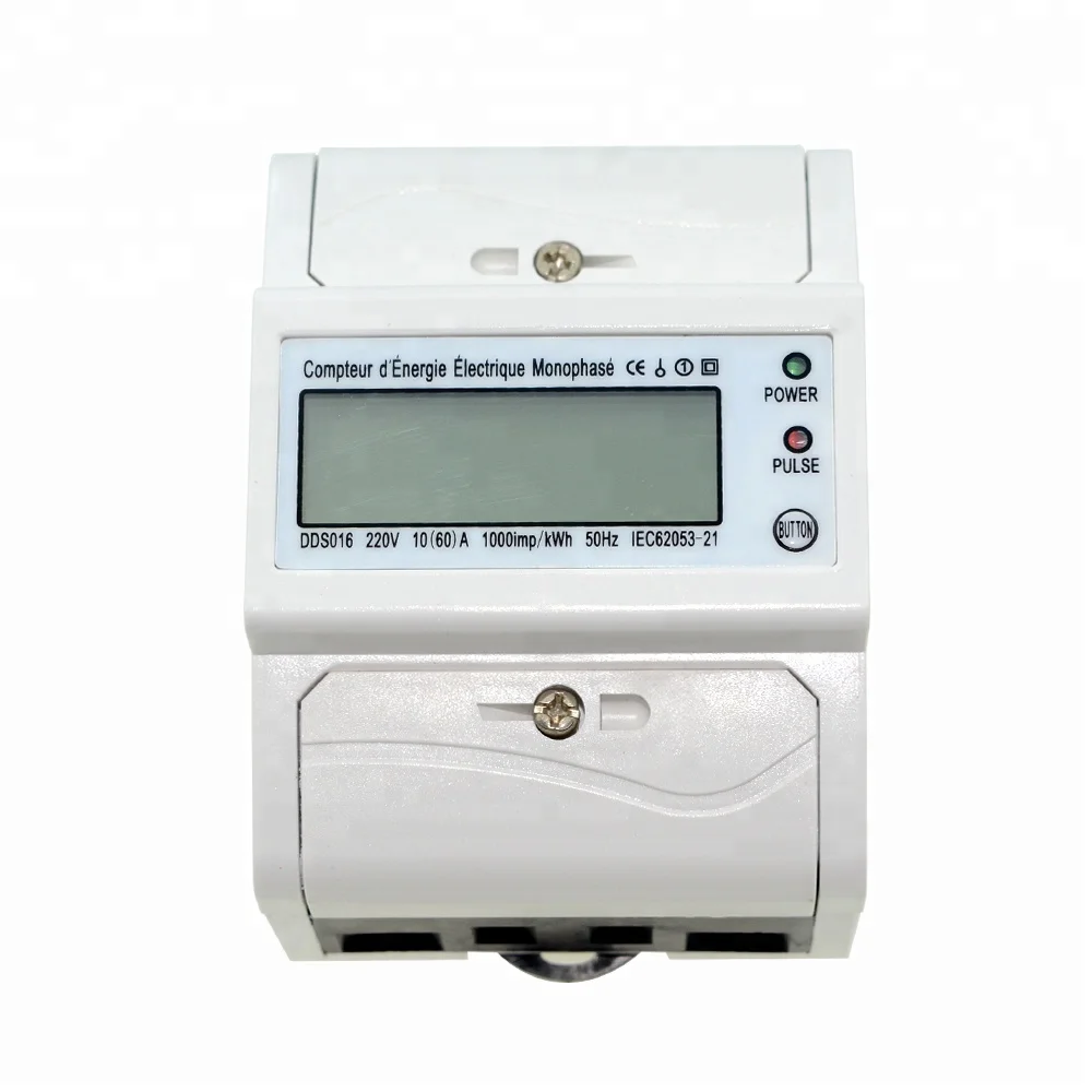 Single Phase Din Rail Energy Meter Digital Kwh Meter - Buy Digital Kwh ...