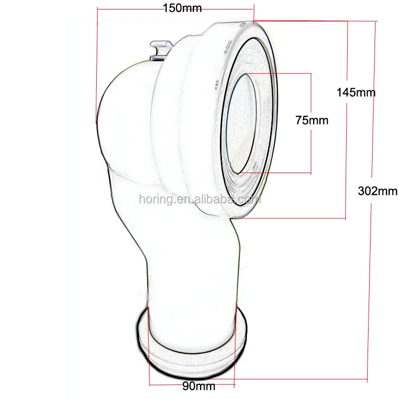 Hot Sale Toilet WC Pan Connector P Trap S Trap Toilet Swan Neck WC Pan ...